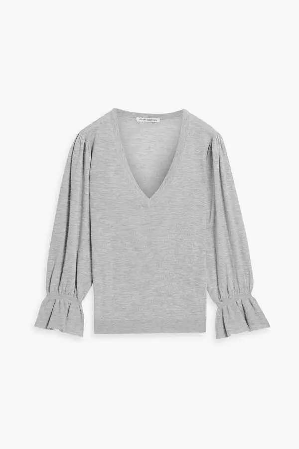 Autumn Cashmere Ruffled Cashmere Sweater
