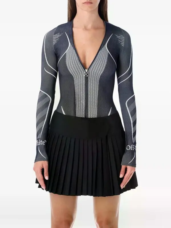 Off-White Diag Seamless Zip Bodysuit