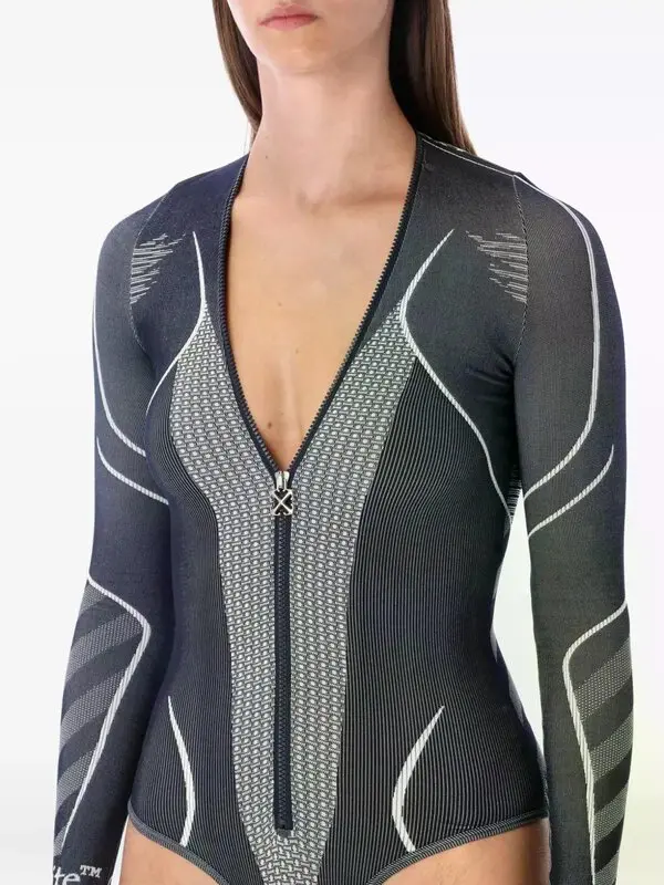 Off-White Diag Seamless Zip Bodysuit