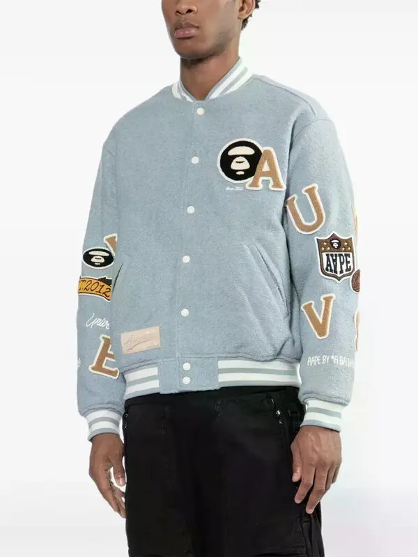 AAPE BY *A BATHING APE Embroidered Varsity Jacket