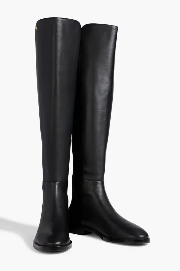 STUART WEITZMAN Microstretch And Leather Over-the-knee Boots