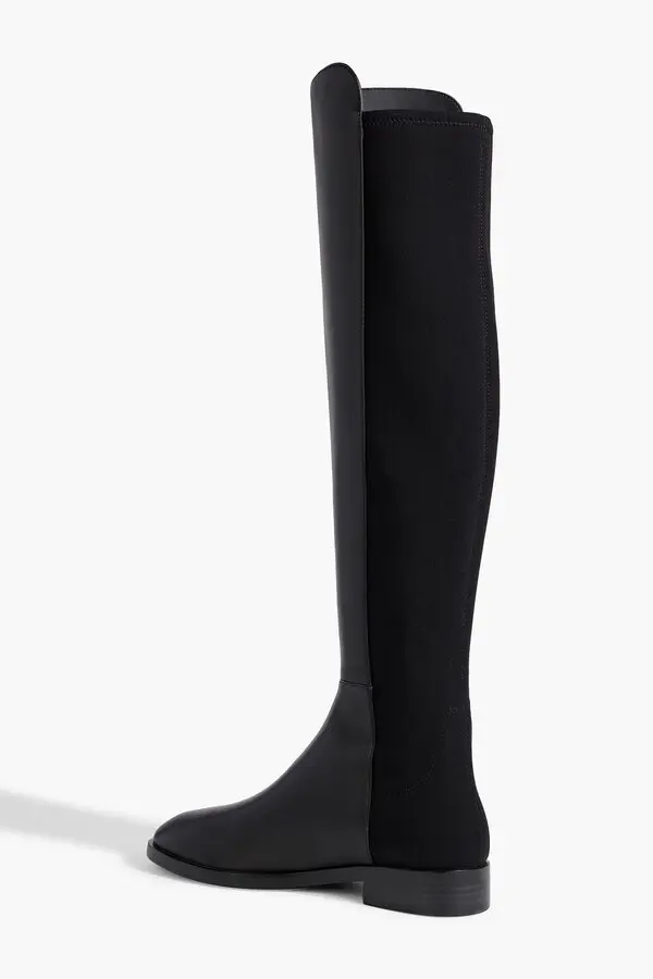 STUART WEITZMAN Microstretch And Leather Over-the-knee Boots