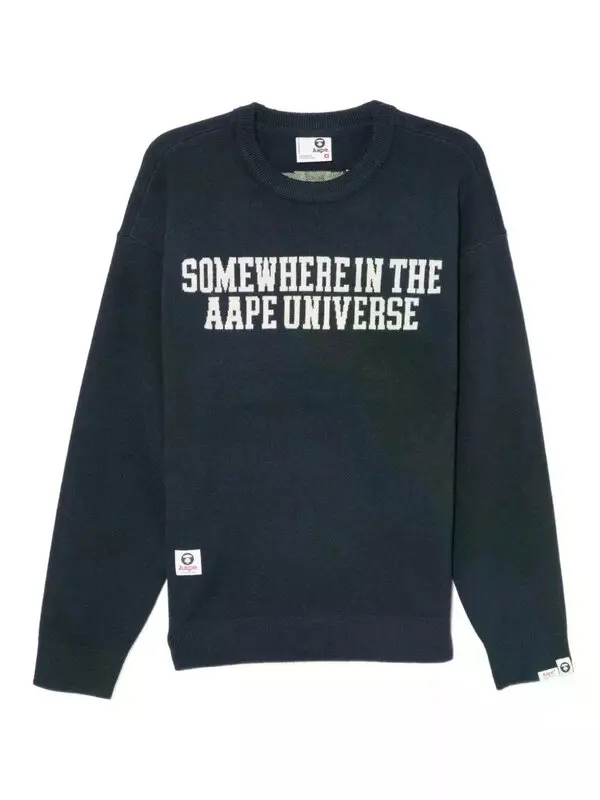 AAPE BY *A BATHING APE Logo-printed Sweatshirt - Blue