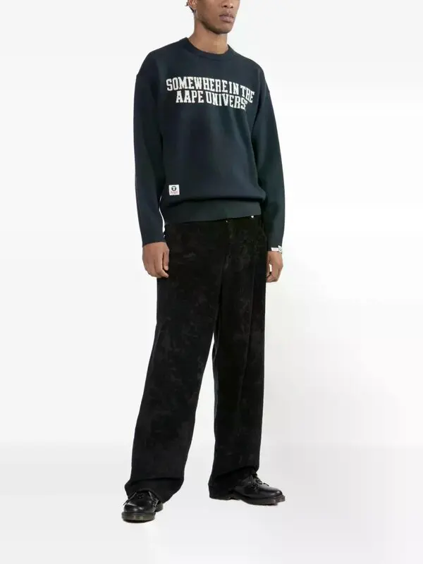 AAPE BY *A BATHING APE Logo-printed Sweatshirt - Blue