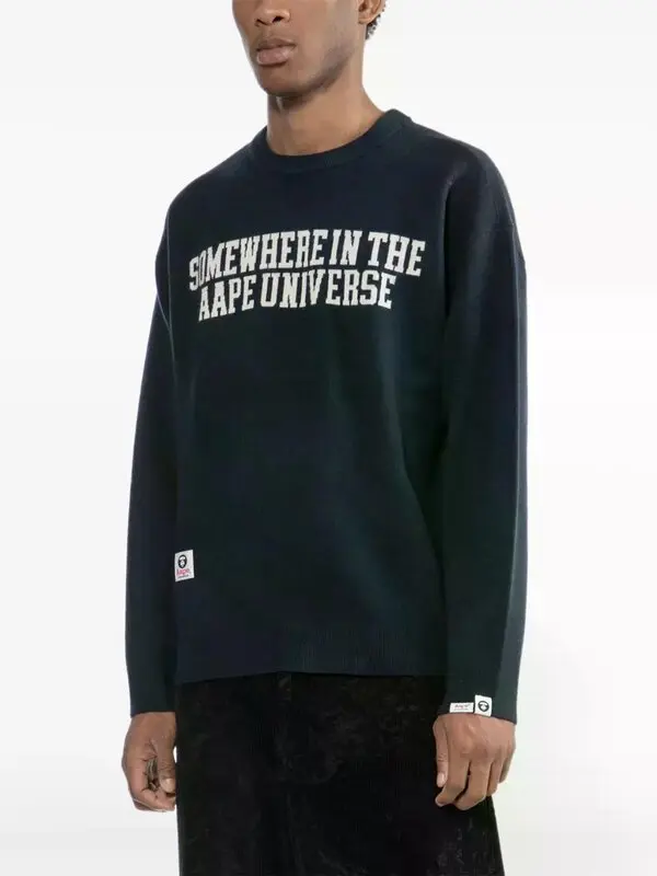 AAPE BY *A BATHING APE Logo-printed Sweatshirt - Blue