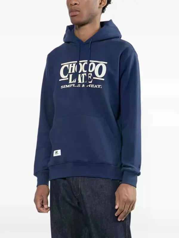 CHOCOOLATE Logo-embossed Hoodie - Blue