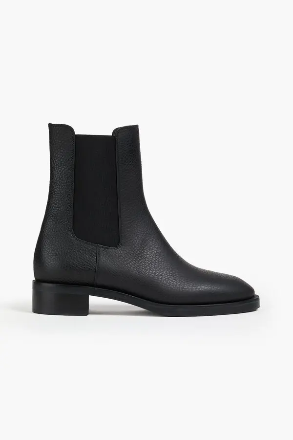 STUART WEITZMAN Lenora Pebbled-leather Chelsea Boots