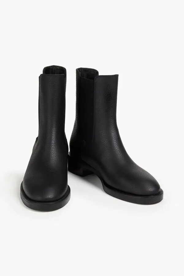 STUART WEITZMAN Lenora Pebbled-leather Chelsea Boots