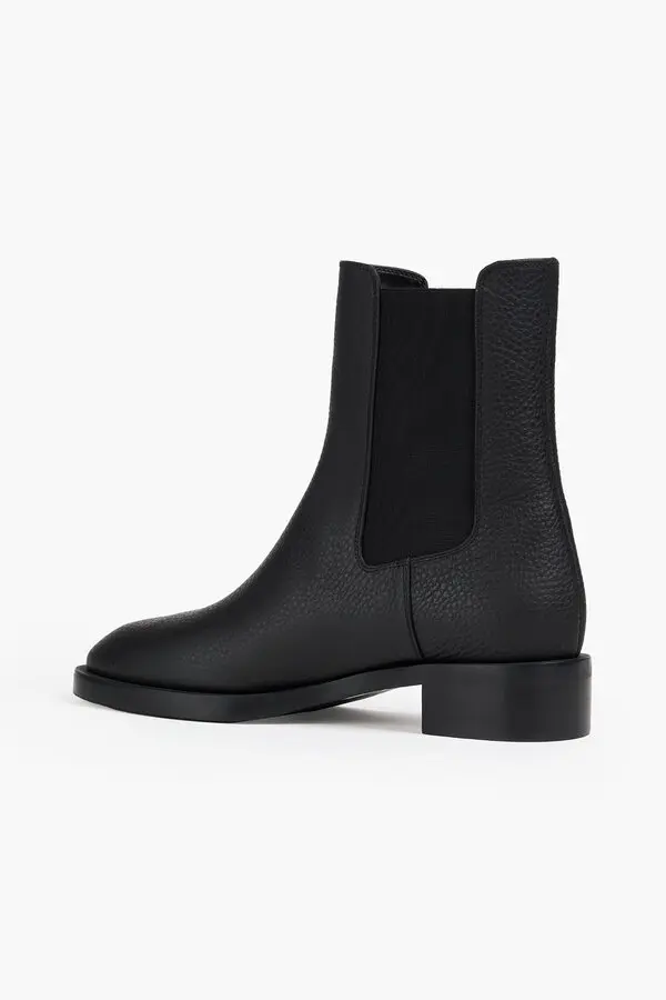 STUART WEITZMAN Lenora Pebbled-leather Chelsea Boots