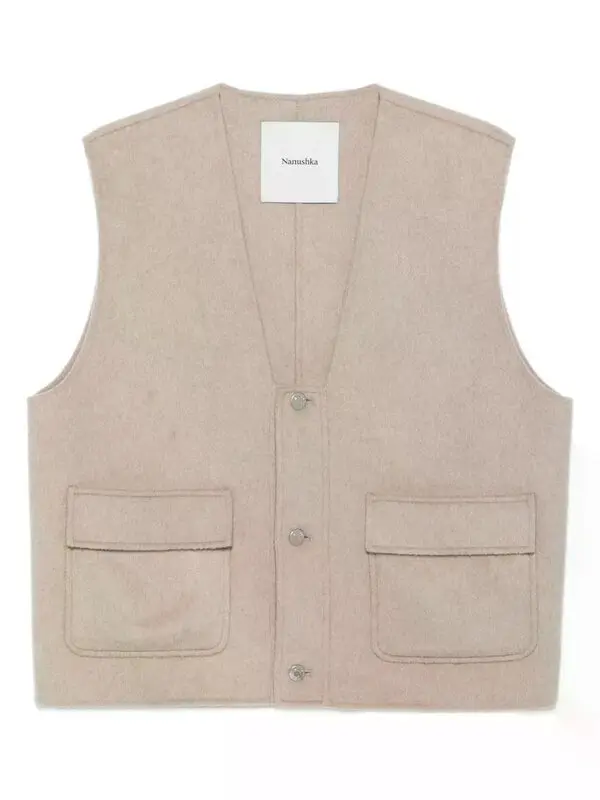 Nanushka Flap-pockets Cropped Gilet