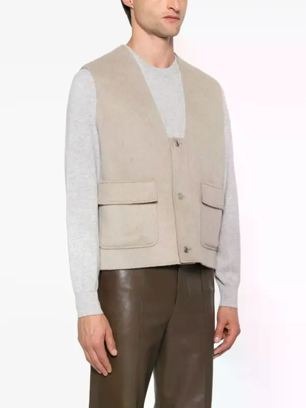 Nanushka Flap-pockets Cropped Gilet