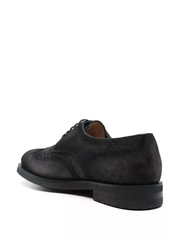 Santoni Suede Derby Shoes
