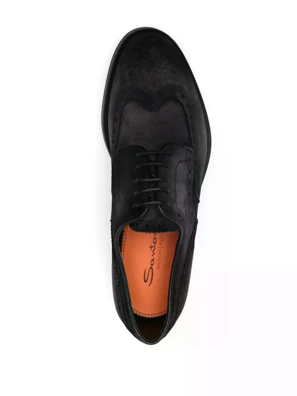 Santoni Suede Derby Shoes