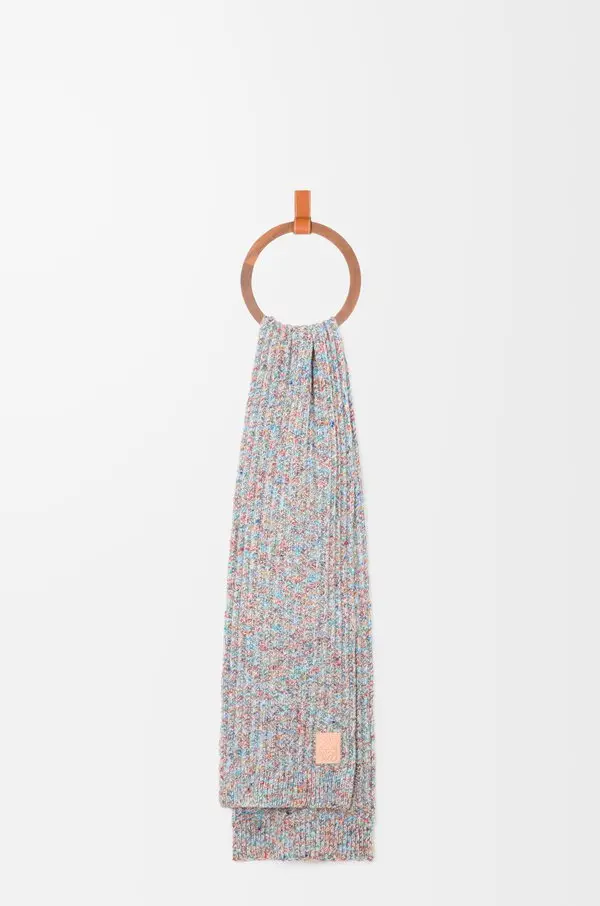 Loewe Scarf In Wool And Cashmere Blend - Multicolor