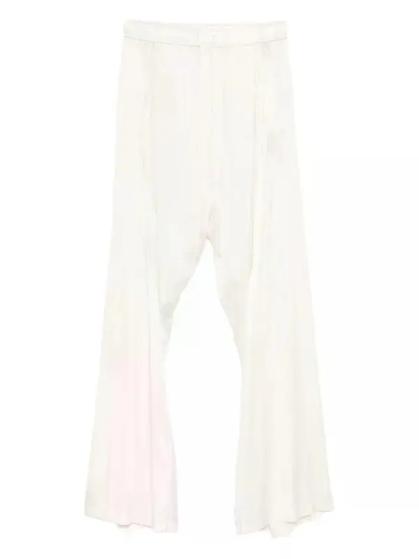 JULIUS Pintuck-detail Trousers - Neutrals