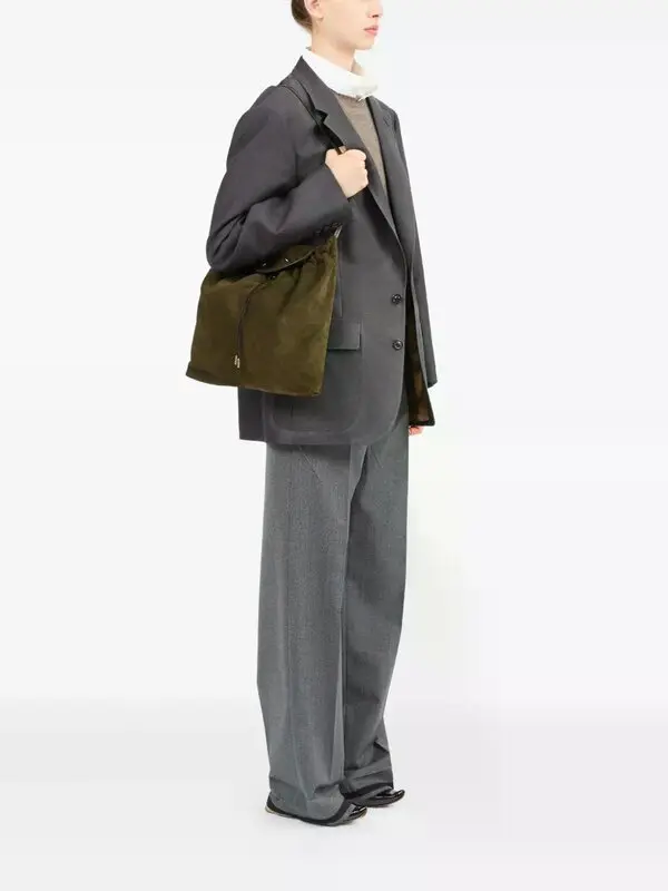 MAISON MARGIELA Suede Drawstring Shoulder Bag