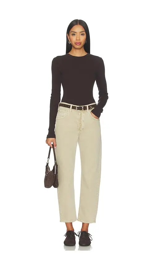 Citizens Of Humanity Pilar Waffle Crewneck Top - Chocolate