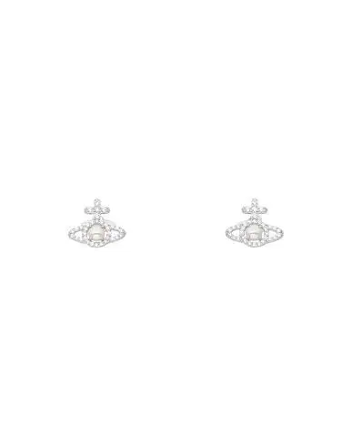 VIVIENNE WESTWOOD Earrings With Cubic Zirconia - Silver