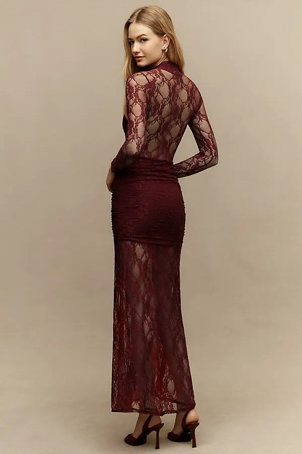 fitted lace wedding dress Drop Waist Lace Maxi – Nightcap Clothing main image 0