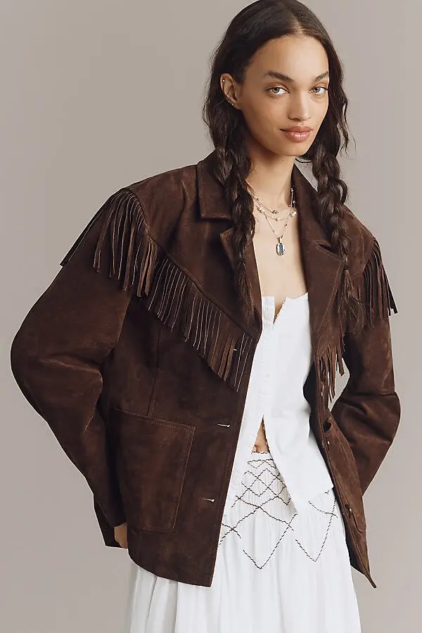 Blanknyc Fringe Suede Jacket