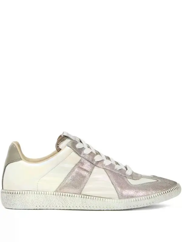 MAISON MARGIELA Metallic Panelled Sneakers - Neutrals