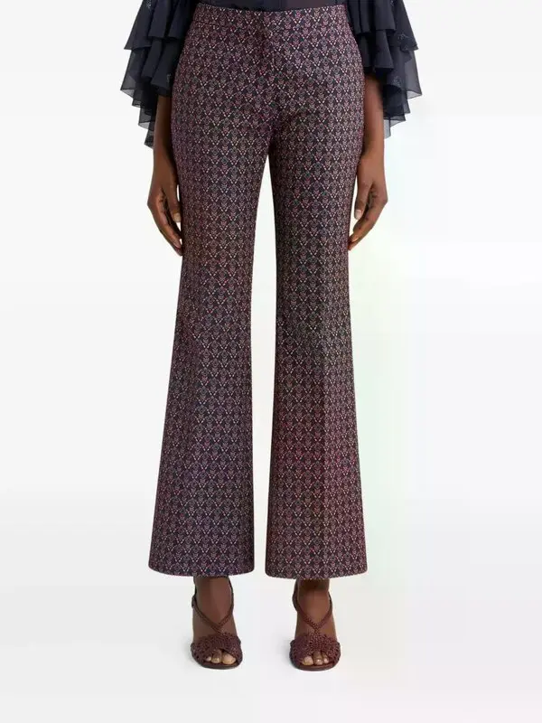 Etro Jacquard Flared Trousers