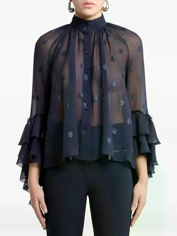 Etro Ruffled Georgette Shirt