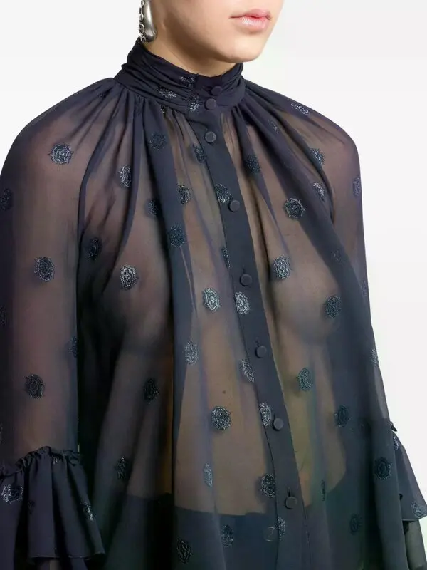 Etro Ruffled Georgette Shirt