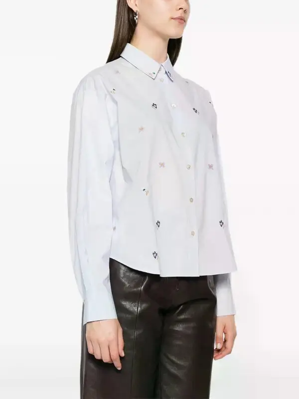 FORTE_FORTE Floral-embroidered Shirt