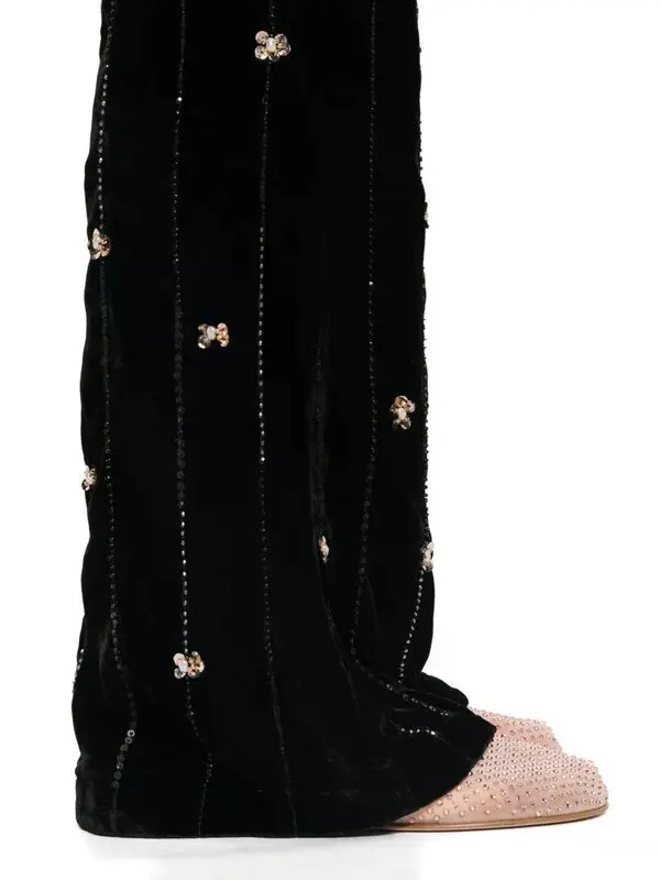 FORTE_FORTE Embellished Velvet Trousers