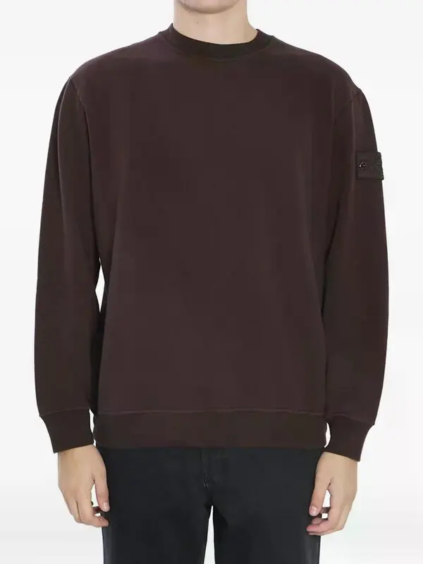 Stone Island Logo-patch Ribbed Sweatshirt