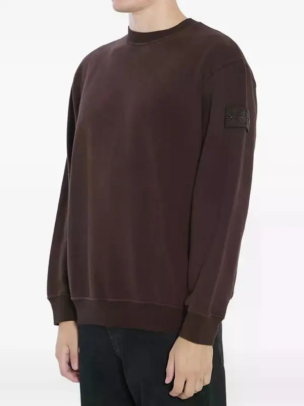 Stone Island Logo-patch Ribbed Sweatshirt