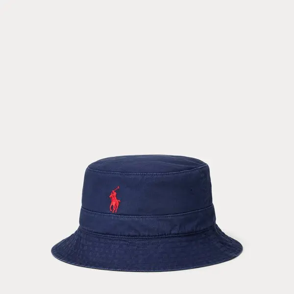Ralph Lauren Twill-oxford Bucket Hat - Newport Navy