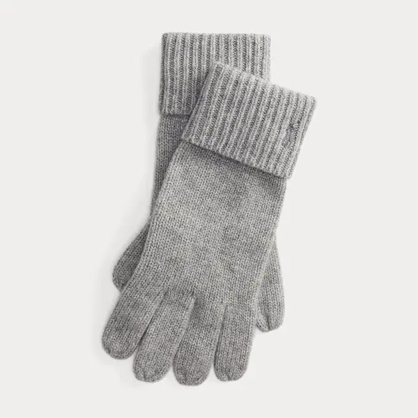 Ralph Lauren Wool-cashmere Touchscreen Gloves - Andover Heather
