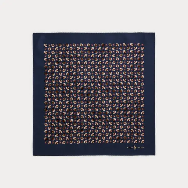 Ralph Lauren Neat Silk Twill Pocket Square - Navy