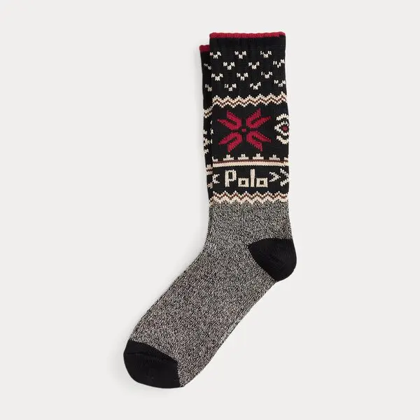 Ralph Lauren Fair Isle Crew Socks - Black