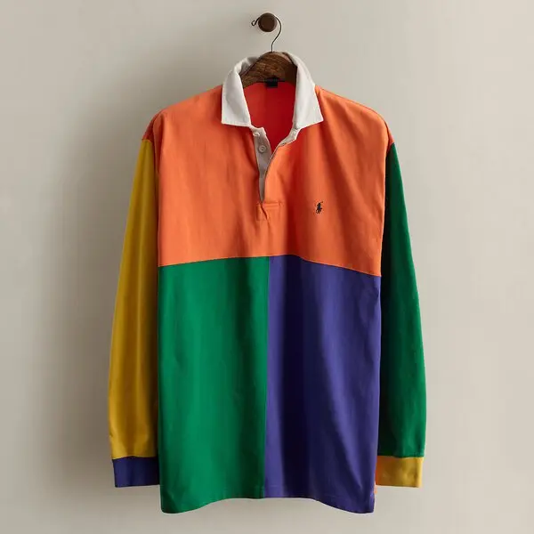 Ralph Lauren 1993 Color-blocked Rugby Shirt Size - Multi
