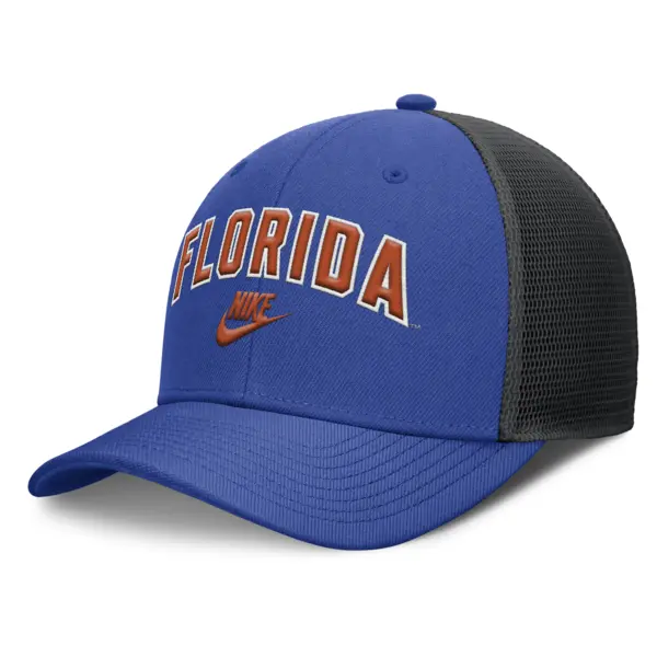 Nike Florida Legacy Arch Rise Dri-fit College Trucker Adjustable Hat - Blue