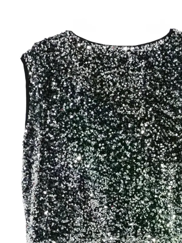 Junya Watanabe Sequined Sleeveless Top - Black