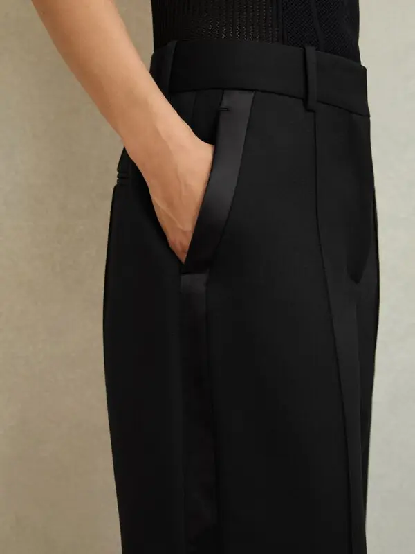 REISS Della Atelier Wide-leg Tuxedo Trousers