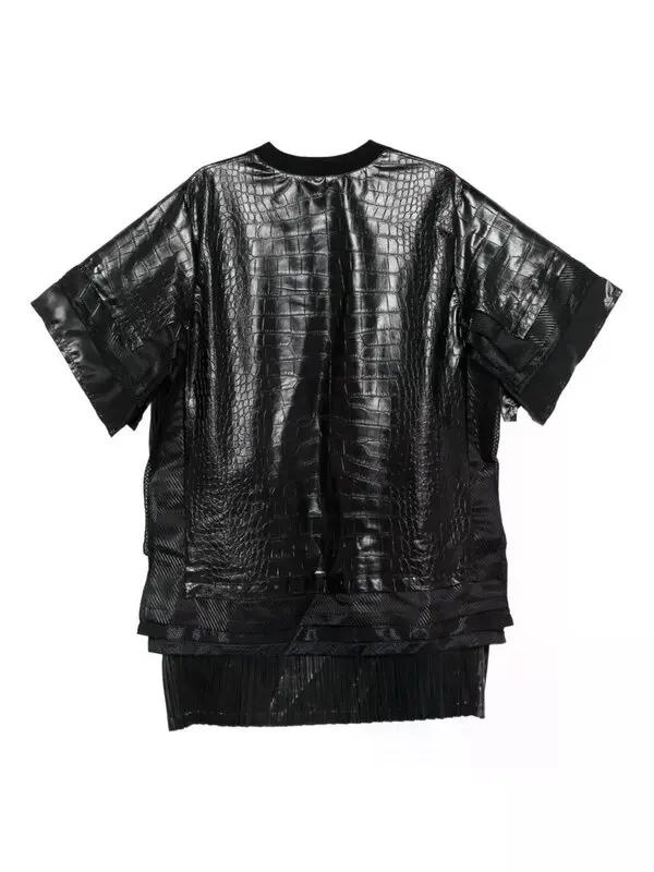 Junya Watanabe Crocodile-effect Faux-leather Top
