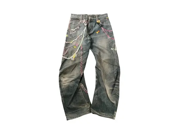 Acne Studios Loose Fit Printed Jeans