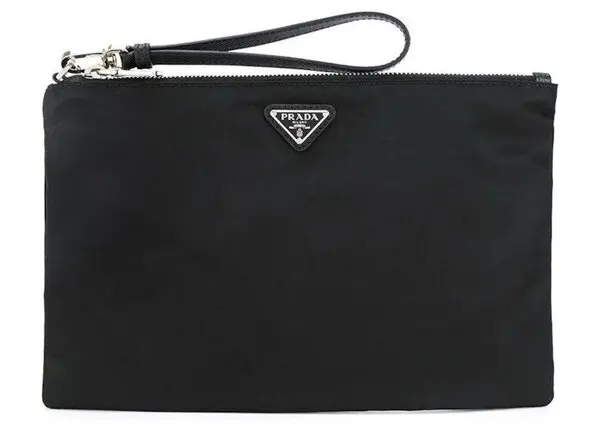 Prada Small Nylon Clutch - Black