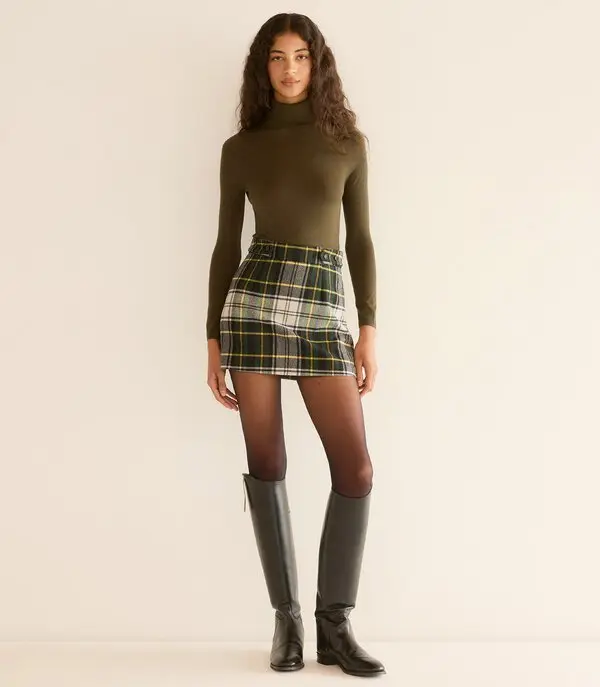 DÔEN Chieri Plaid Mini Skirt