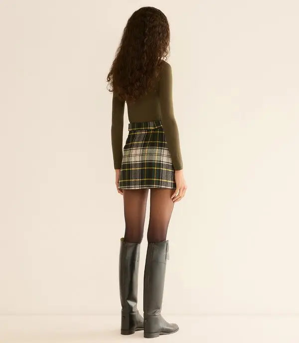 DÔEN Chieri Plaid Mini Skirt