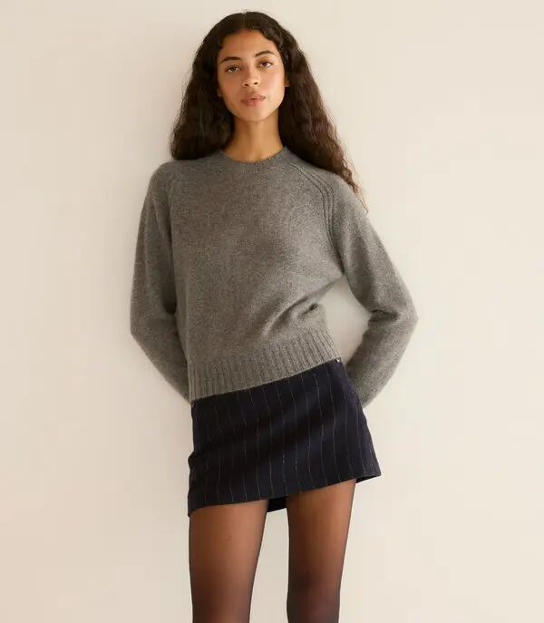 DÔEN Raina Pinstriped Mini Skirt
