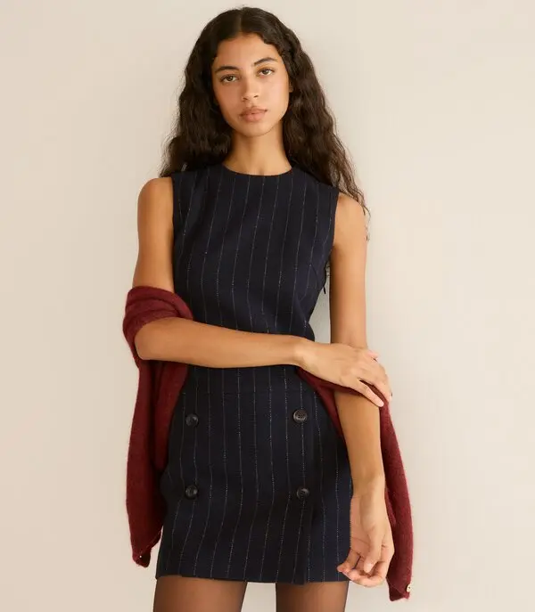 DÔEN Polly Pinstripe Sleeveless Dress