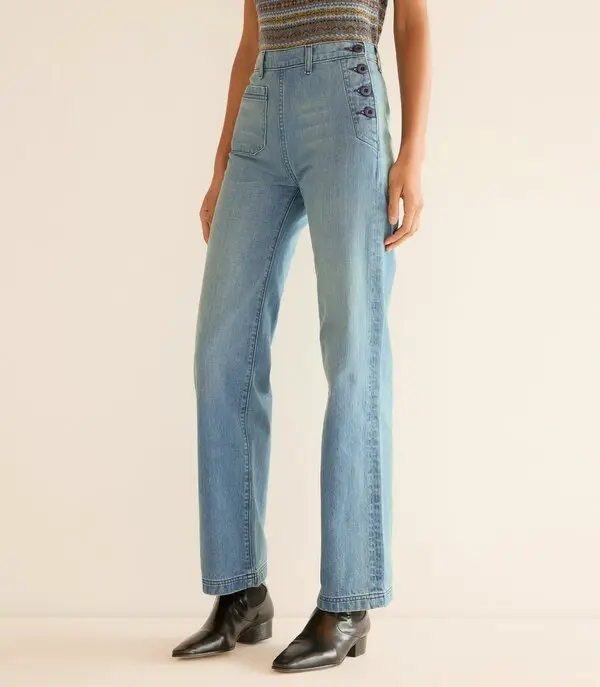 DÔEN High-waisted Wide Leg Jean