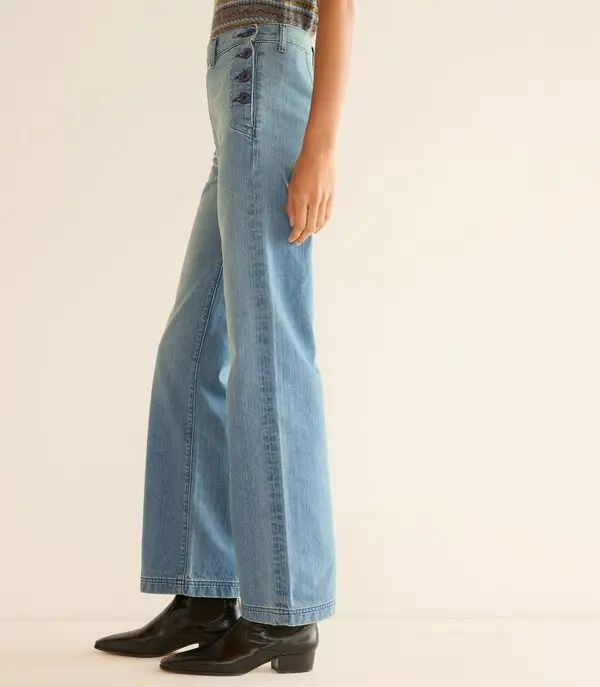 DÔEN High-waisted Wide Leg Jean