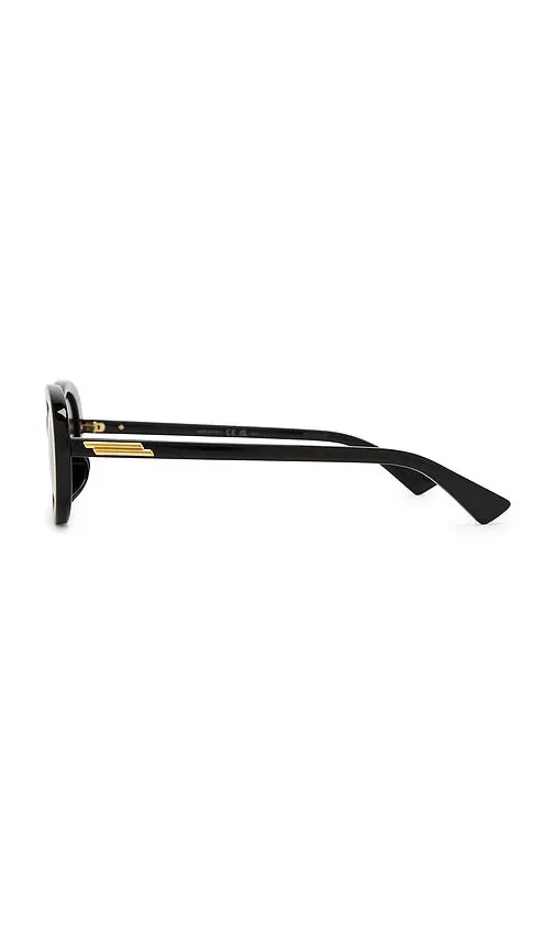 Bottega Veneta Slim Ribbon Oval Sunglasses